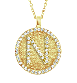 Letter N Gold And Diamond